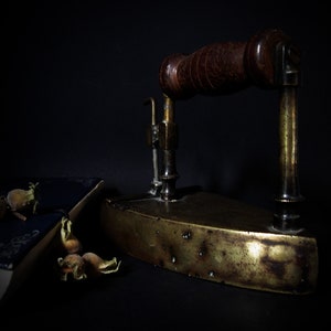 Antique Brass and Copper Small Coal Iron, Flat Iron, Sad Iron. Made in ...