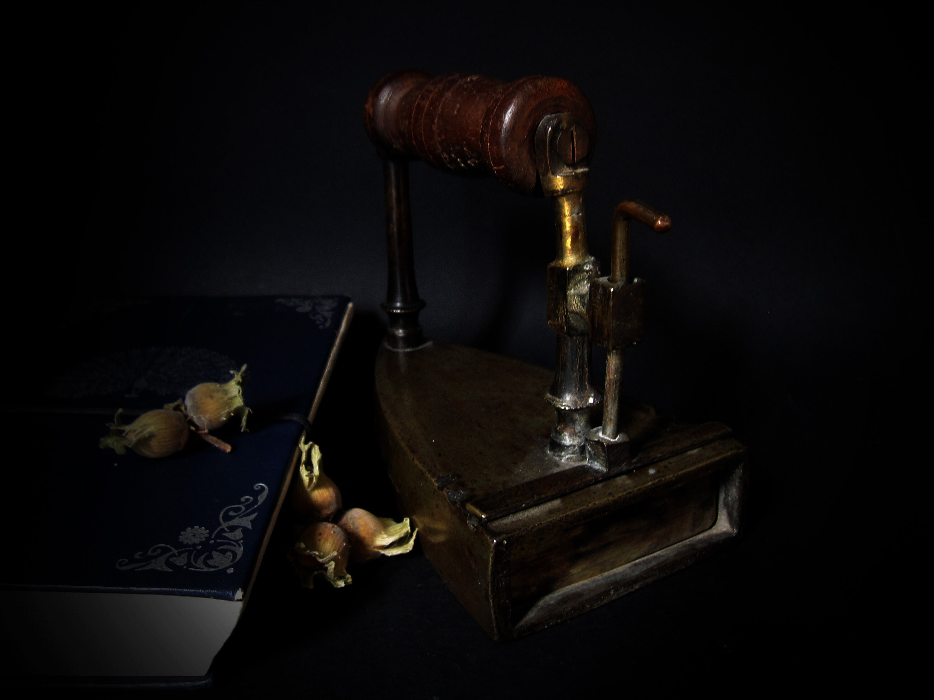 Antique Brass and Copper Small Coal Iron, Flat Iron, Sad Iron. Made in ...