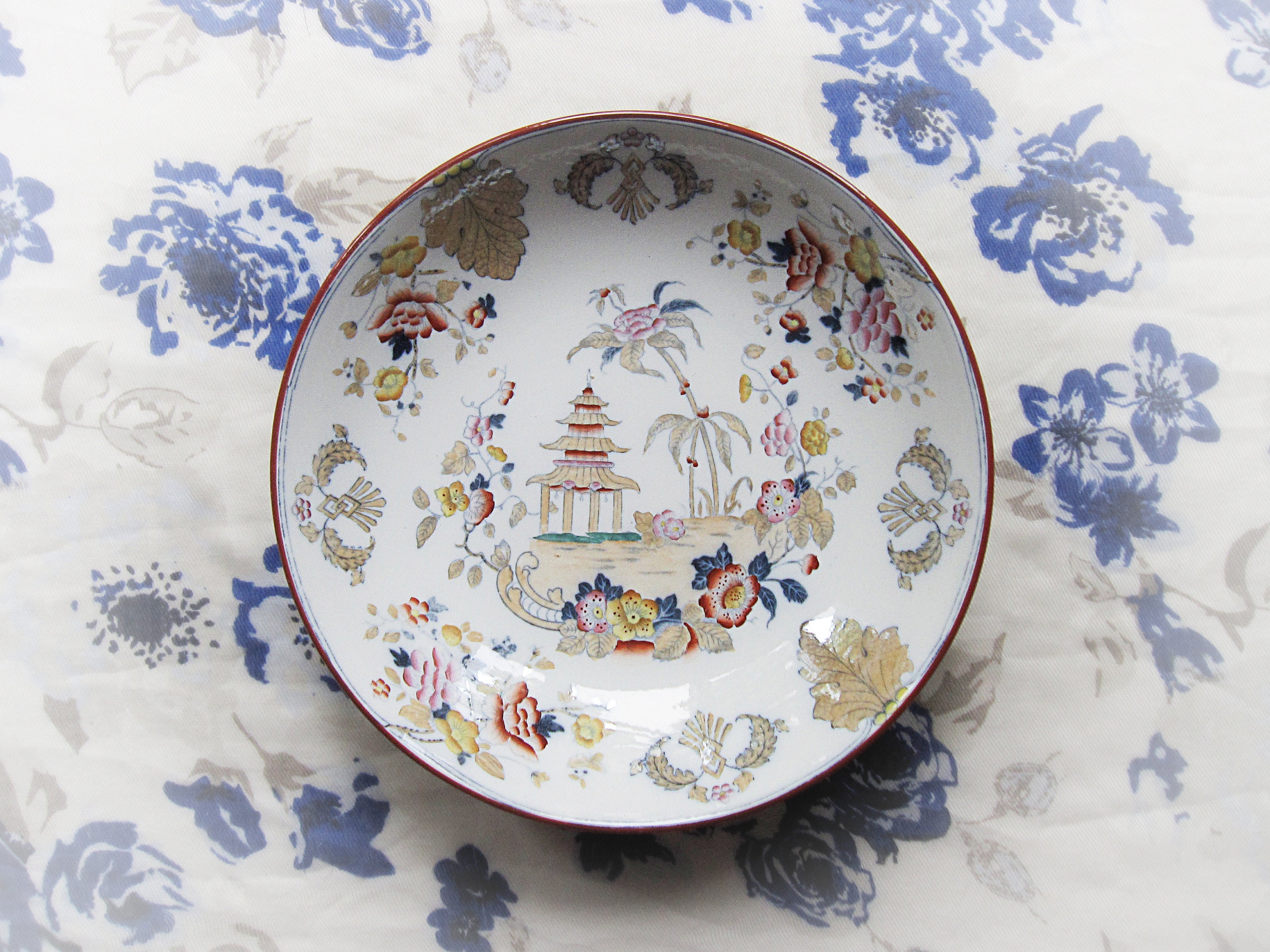 Antique Petrus Regout Maastricht Ceramic Bowl, Deep Serving Dish, Vesta ...