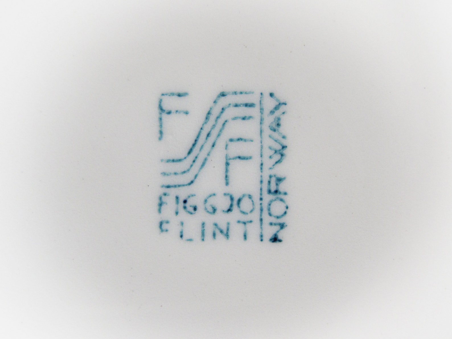 Rare Figgjo Flint Faience Coffee Cup and Saucer. Blue Cadiz Pattern ...