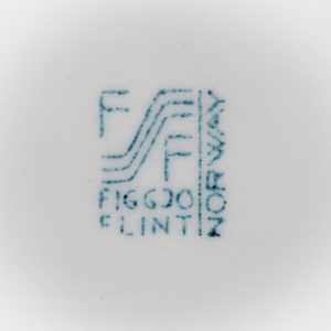 Rare Figgjo Flint Faience Coffee Cup and Saucer. Blue Cadiz Pattern ...
