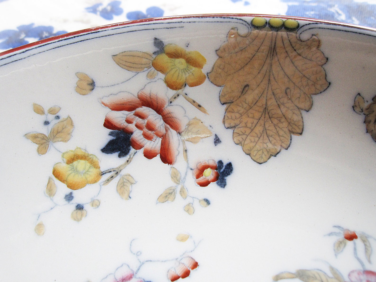 Antique Petrus Regout Maastricht Ceramic Bowl, Deep Serving Dish, Vesta ...