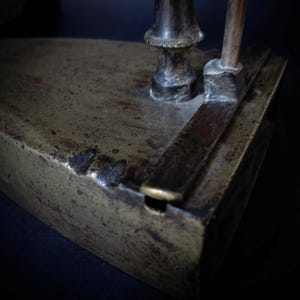 Antique Brass and Copper Small Coal Iron, Flat Iron, Sad Iron. Made in ...