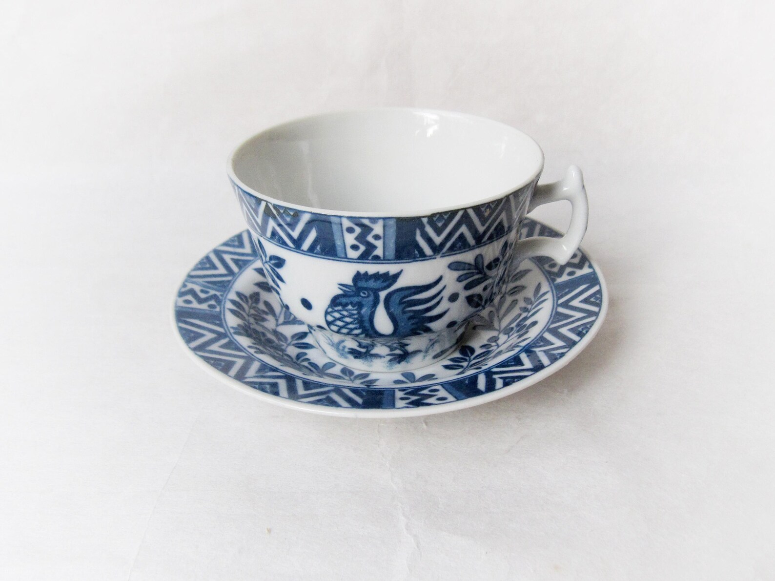 Brocante Churchill Staffordshire Style Porcelain Teacup and Saucer ...
