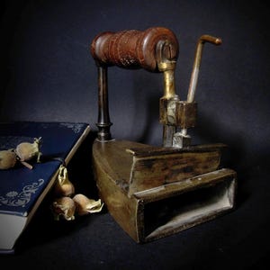 Antique Brass and Copper Small Coal Iron, Flat Iron, Sad Iron. Made in ...