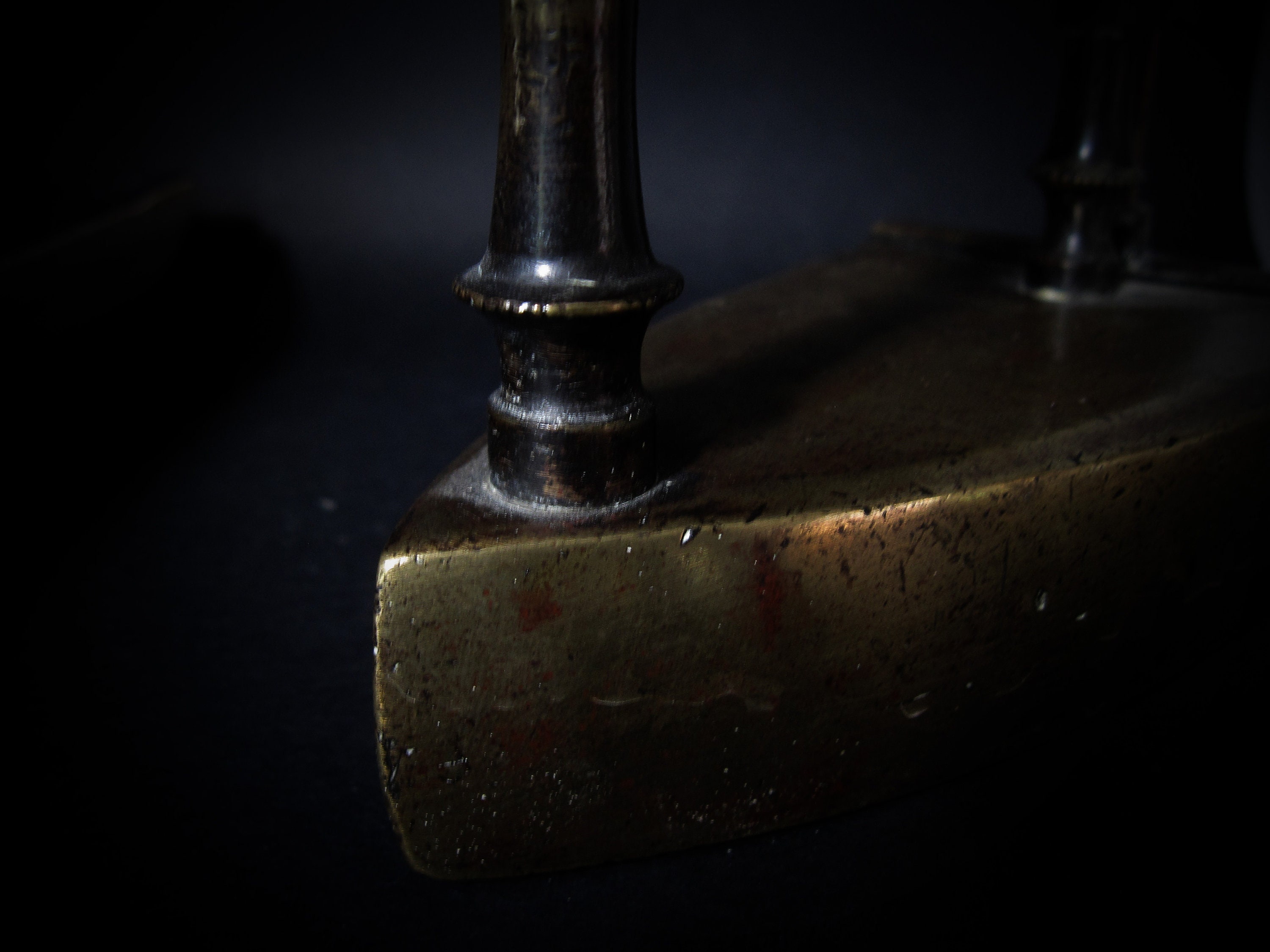 Antique Brass and Copper Small Coal Iron, Flat Iron, Sad Iron. Made in ...