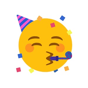 Party Face Emoji Vector - Eps, Png, Svg, Jpg - Illustration Drawing ...
