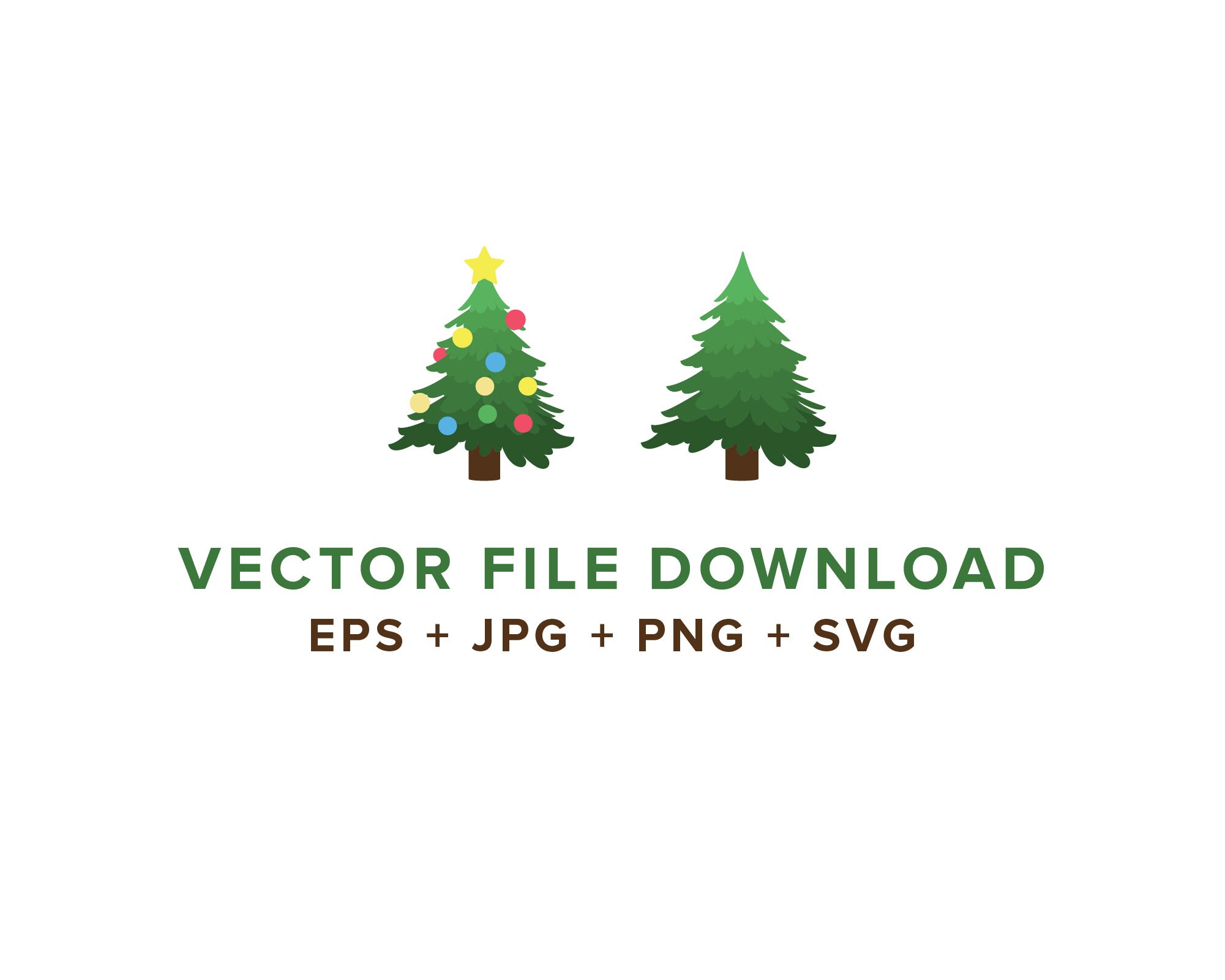 Vector Christmas Tree Emoji Design Svg, Jpg, Png, Eps (Download Now) - Etsy