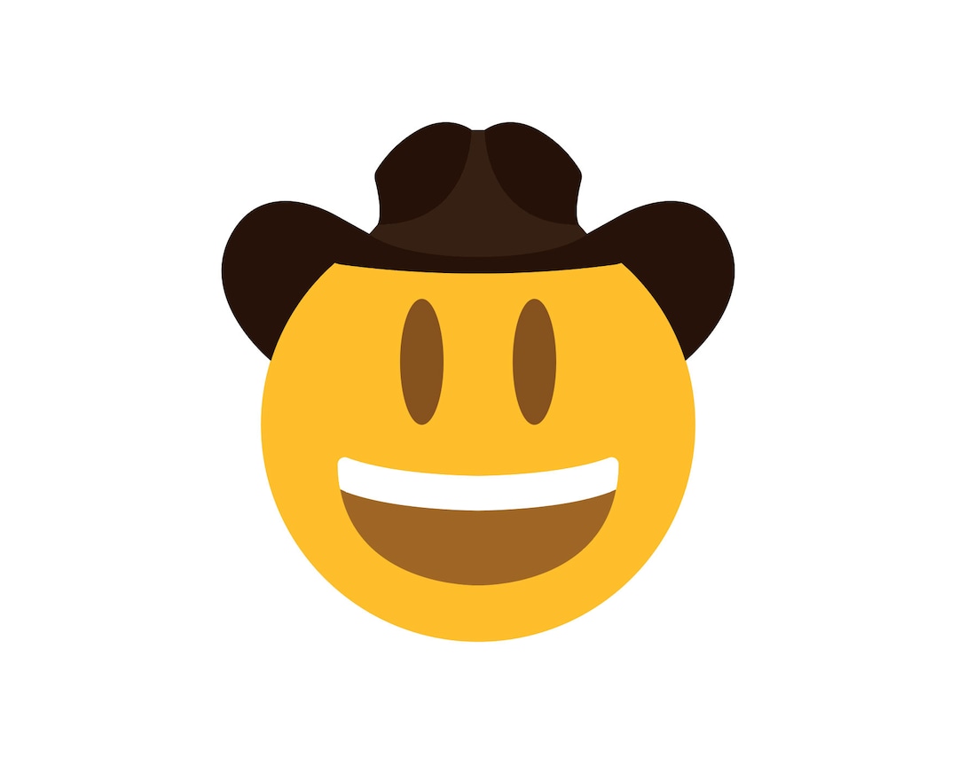 Vector Cowboy Face Emoji Design - Svg, Jpg, Png, Eps - Illustration ...