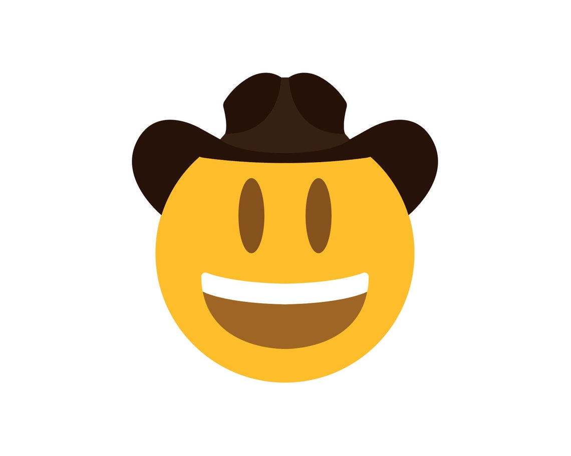Vector Cowboy Face Emoji Design - Svg, Jpg, Png, Eps - Illustration ...