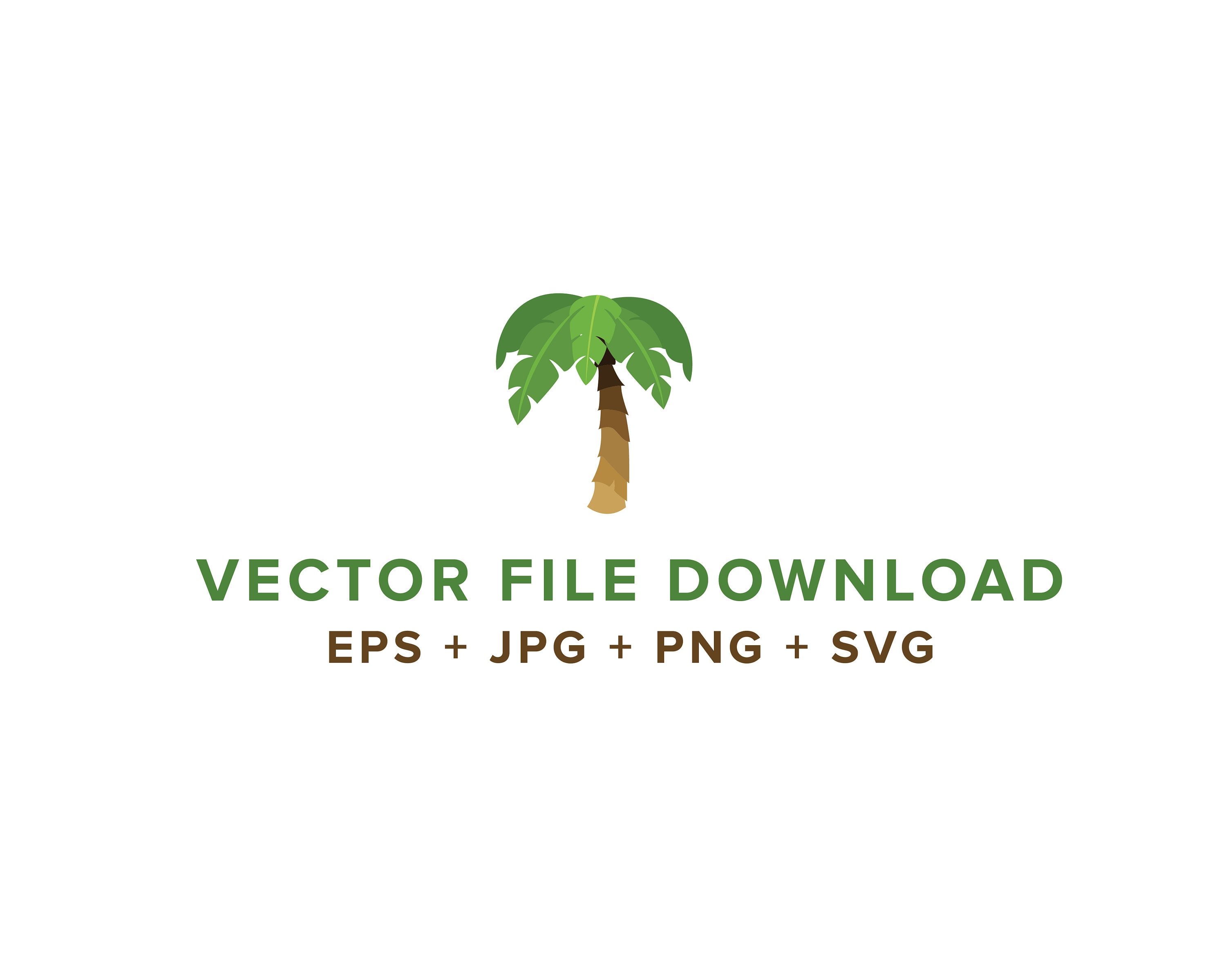 Vector Palm Tree Emoji Design - Svg, Jpg, Png, Eps + Coconut ...