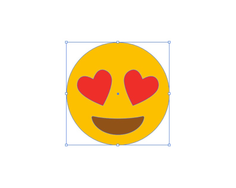 Vector Heart Eyes Face Emoji Design Svg Jpg Png Eps - Etsy