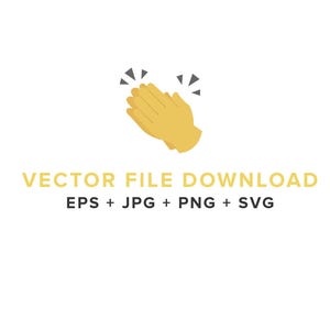 Vector Clapping Hands Emoji Design - Svg, Jpg, Png, Eps - Etsy