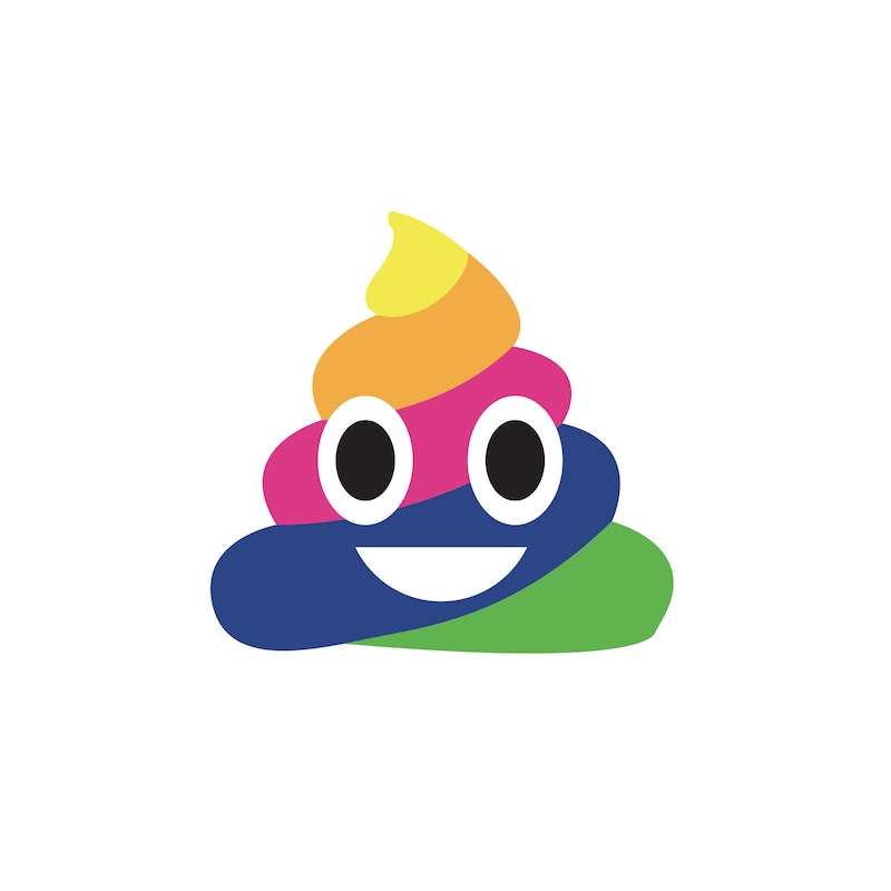 Rainbow Poop Emoji - Etsy