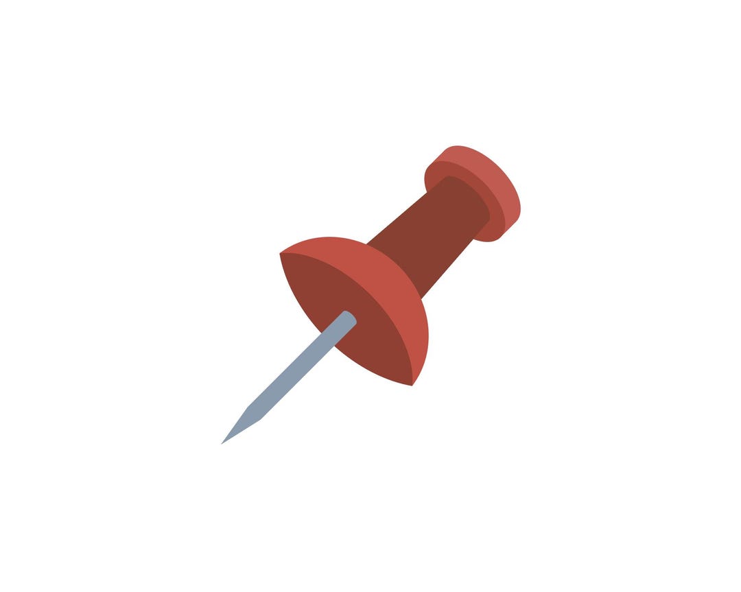Vector Push Pin Emoji Design - Svg, Jpg, Png, Eps - Etsy