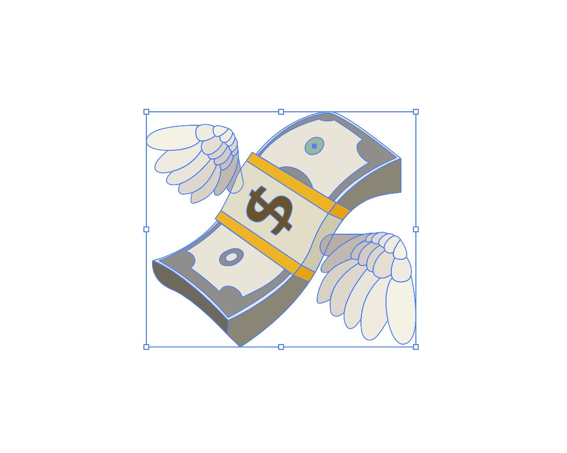 Flying Money Emoji Design Svg Jpg Png Eps | Etsy