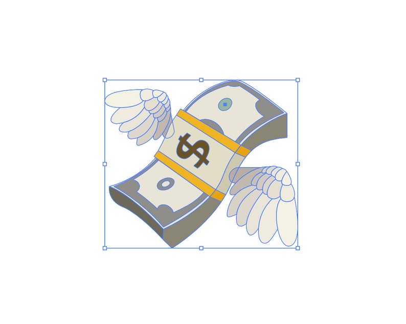 Flying Money Emoji Design Svg Jpg Png Eps - Etsy