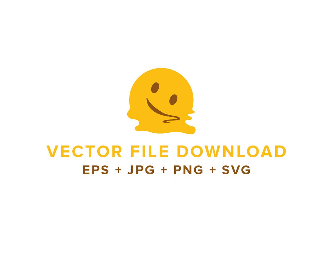 Vector Melting Face Emoji Design Svg Jpg Png Eps | Etsy