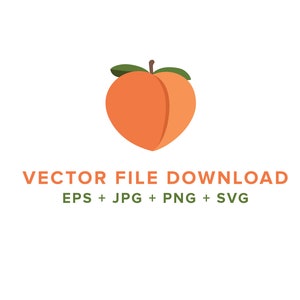 Vector Peach Emoji Design - Svg, Jpg, Png, Eps - Illustration Drawing ...