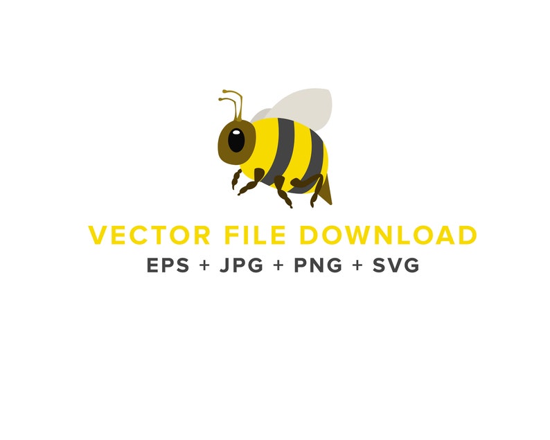 Vector Bee emoji design svg jpg png eps | Etsy