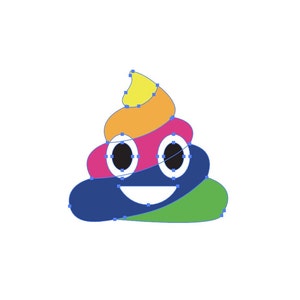 Vector Rainbow Poop Emoji Design - Svg, Jpg, Png, Eps - Illustration ...