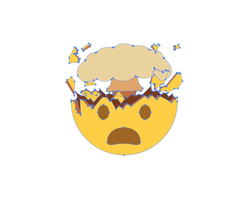Vector Mind Blown Face Emoji Design Svg Jpg Png Eps - Etsy