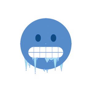 Vector Frozen Face Emoji Design - Svg, Jpg, Png, Eps - Illustration ...
