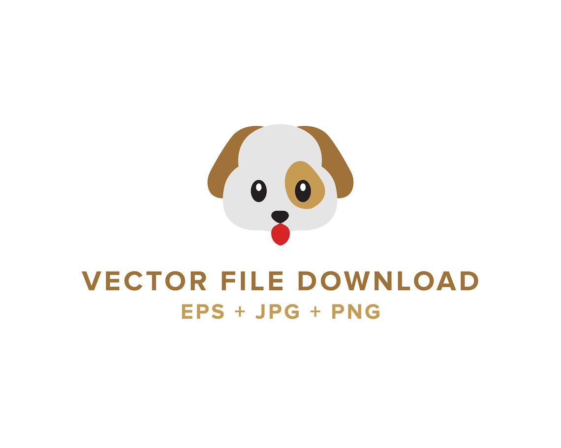 Dog Vector Emoji Design Svg Eps Jpg Png | Etsy
