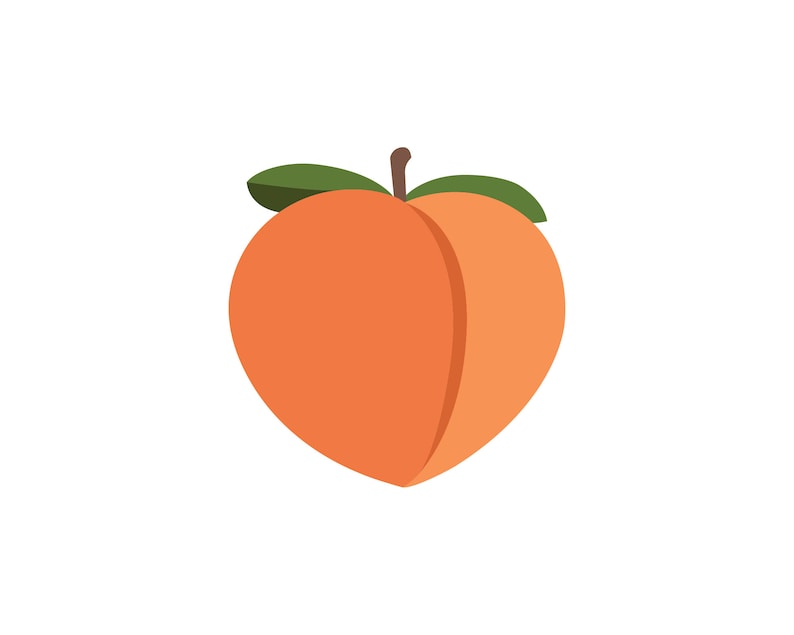 Vector Peach Emoji Design Svg Jpg Png Eps - Etsy