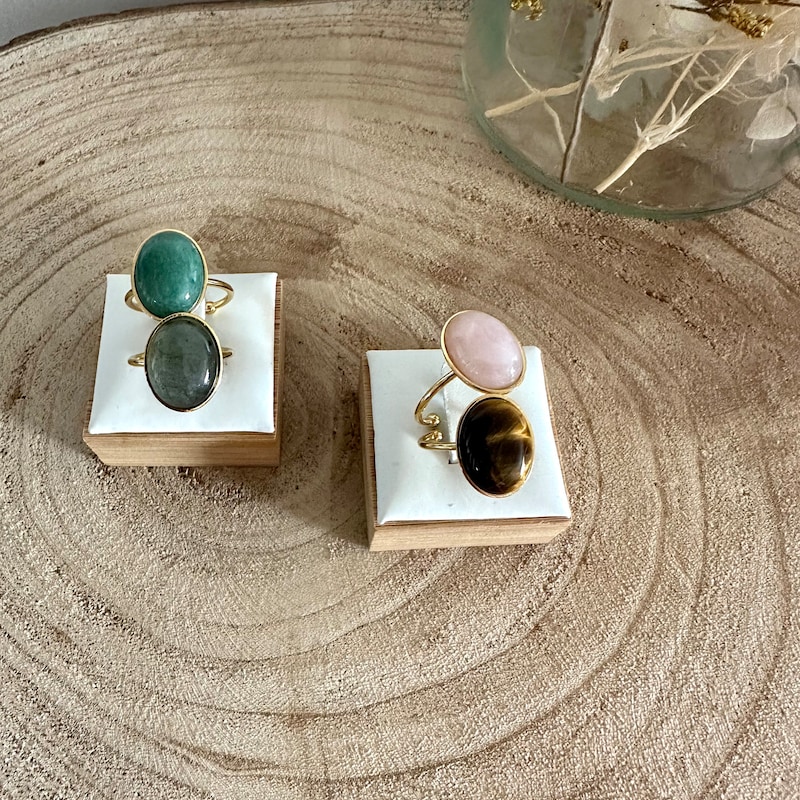 Natural Stone Ring - Etsy