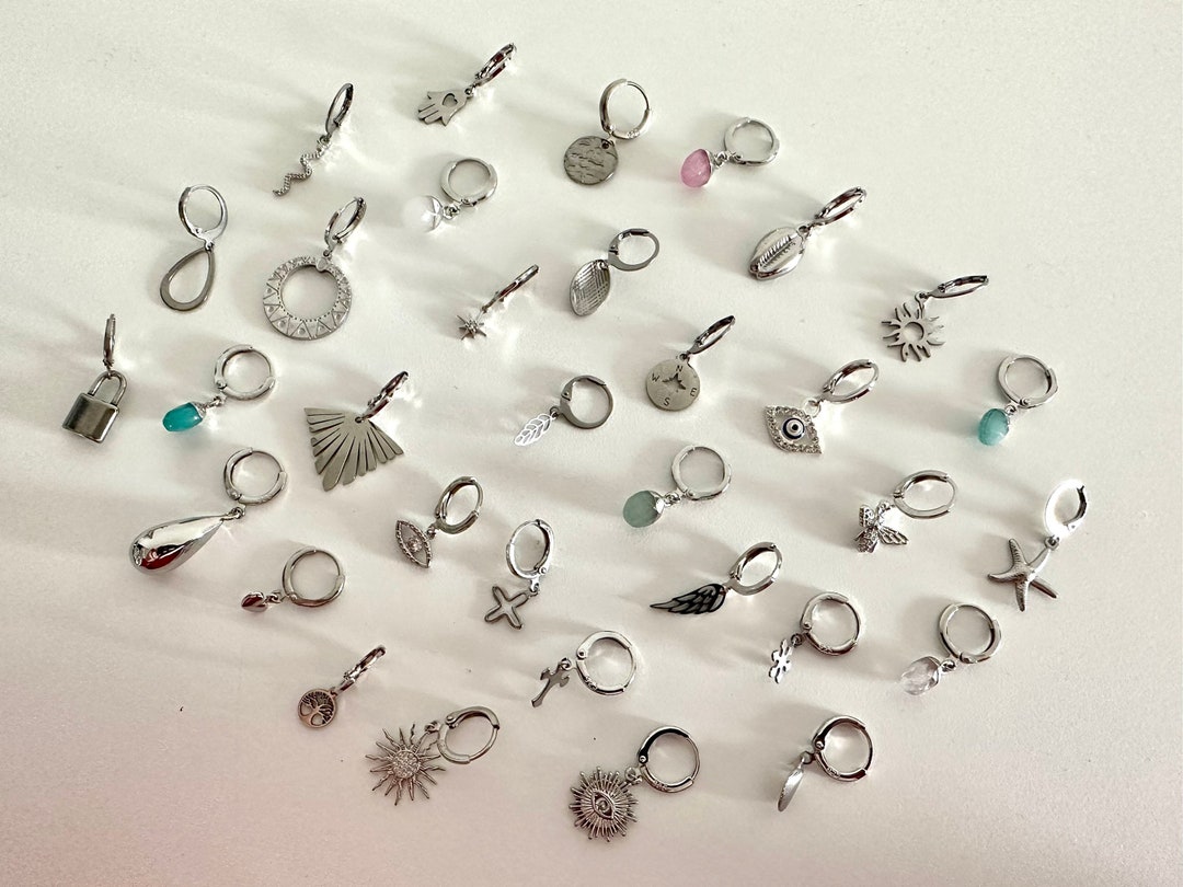 Single Silver Hoop Earring - Mini Silver Hoop Earring - Single ...