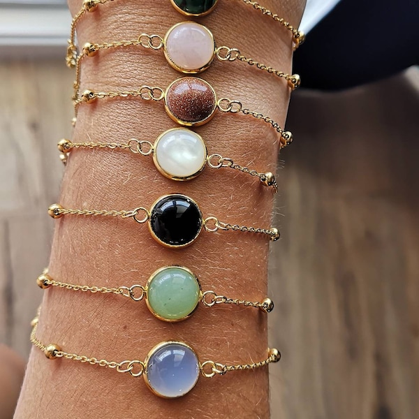 Natural Stone Bracelet - Etsy