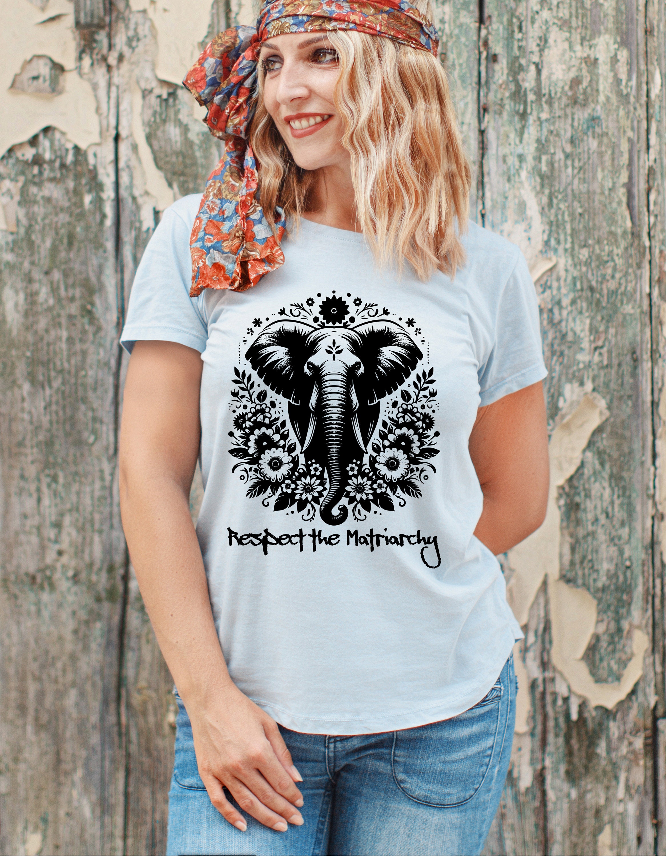 Elephant Respect the Matriarchy Women's Shirt, Gifts for Elephant Lover ...