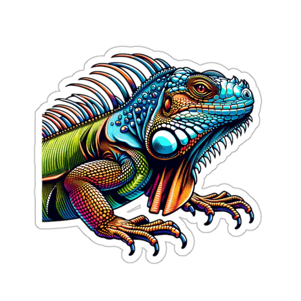 Iguana Vinyl Sticker, Lizard Decal - Etsy