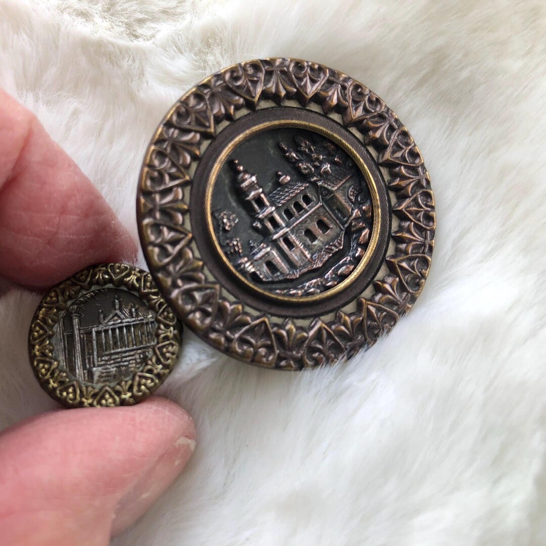 Victorian Buttons With Castles - Etsy