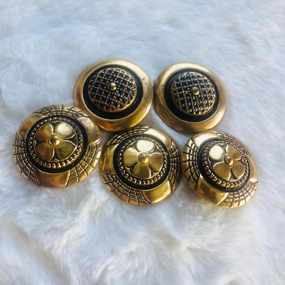 Brass Dome Flower Buttons - Etsy