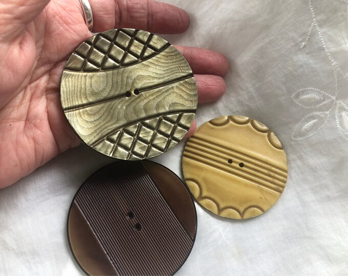 Celluloid Wafer Buttons Big Size - Etsy