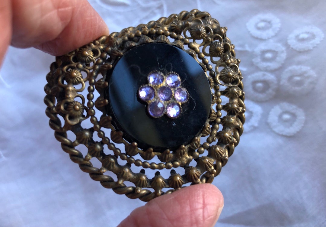 Victorian Openwork Filigree Dress Clip - Etsy