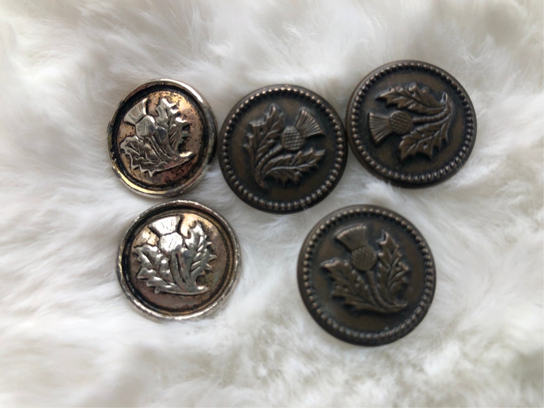 Old Scottish Thistle Buttons - Etsy