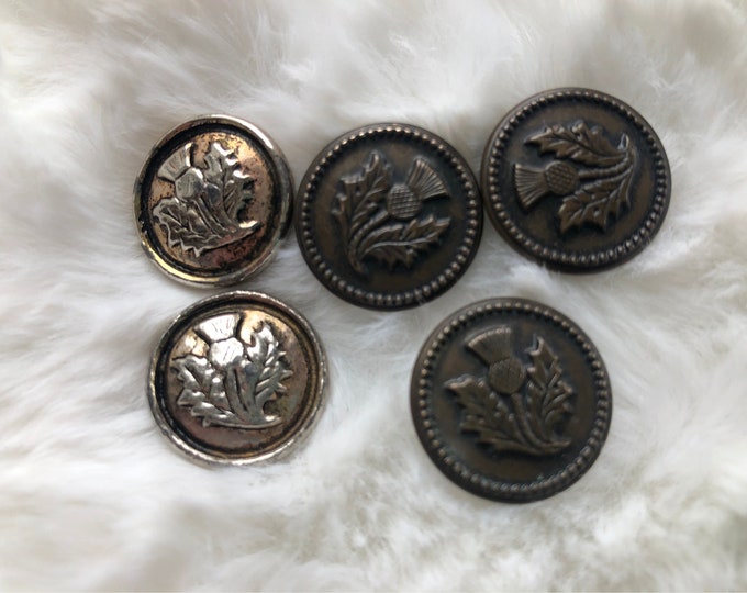 Old Scottish Thistle Buttons - Etsy