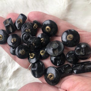 Victorian Jet Glass Buttons - Etsy