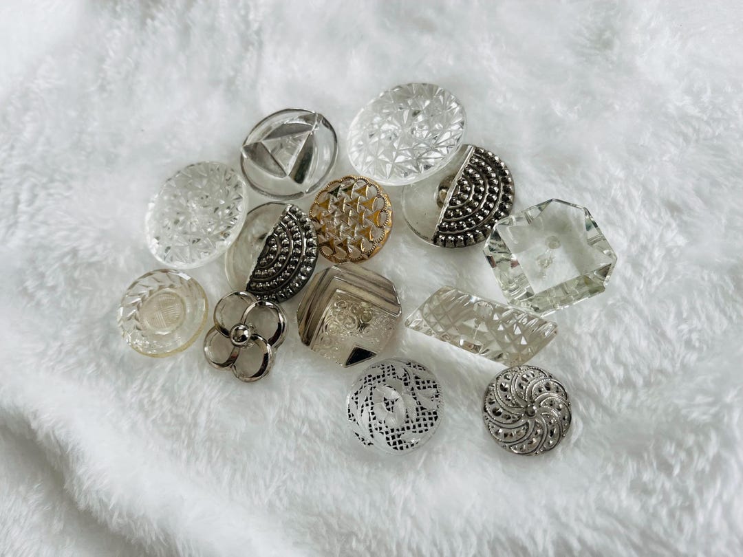 Cut Glass Faceted Buttons - Etsy