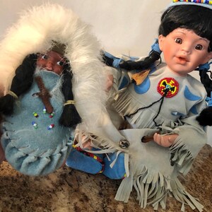 Native American Porcelain Doll With Baby - Etsy