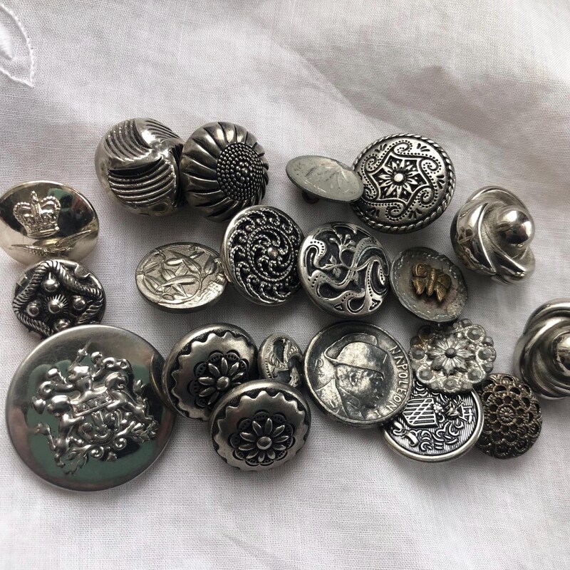 Metal Mirror Buttons - Etsy