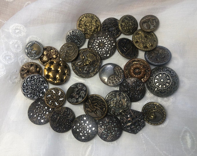 Victorian Metal Picture and Mirror Buttons - Etsy