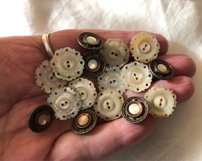 Mother of Pearl Fancy Buttons - Etsy