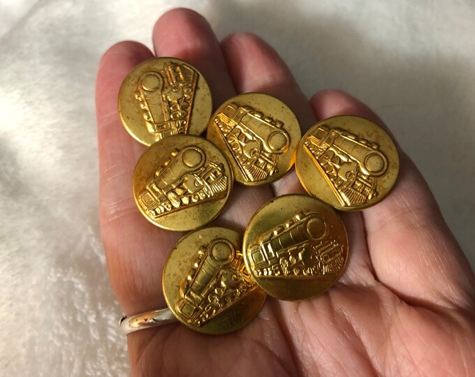 Brass Train Buttons - Etsy
