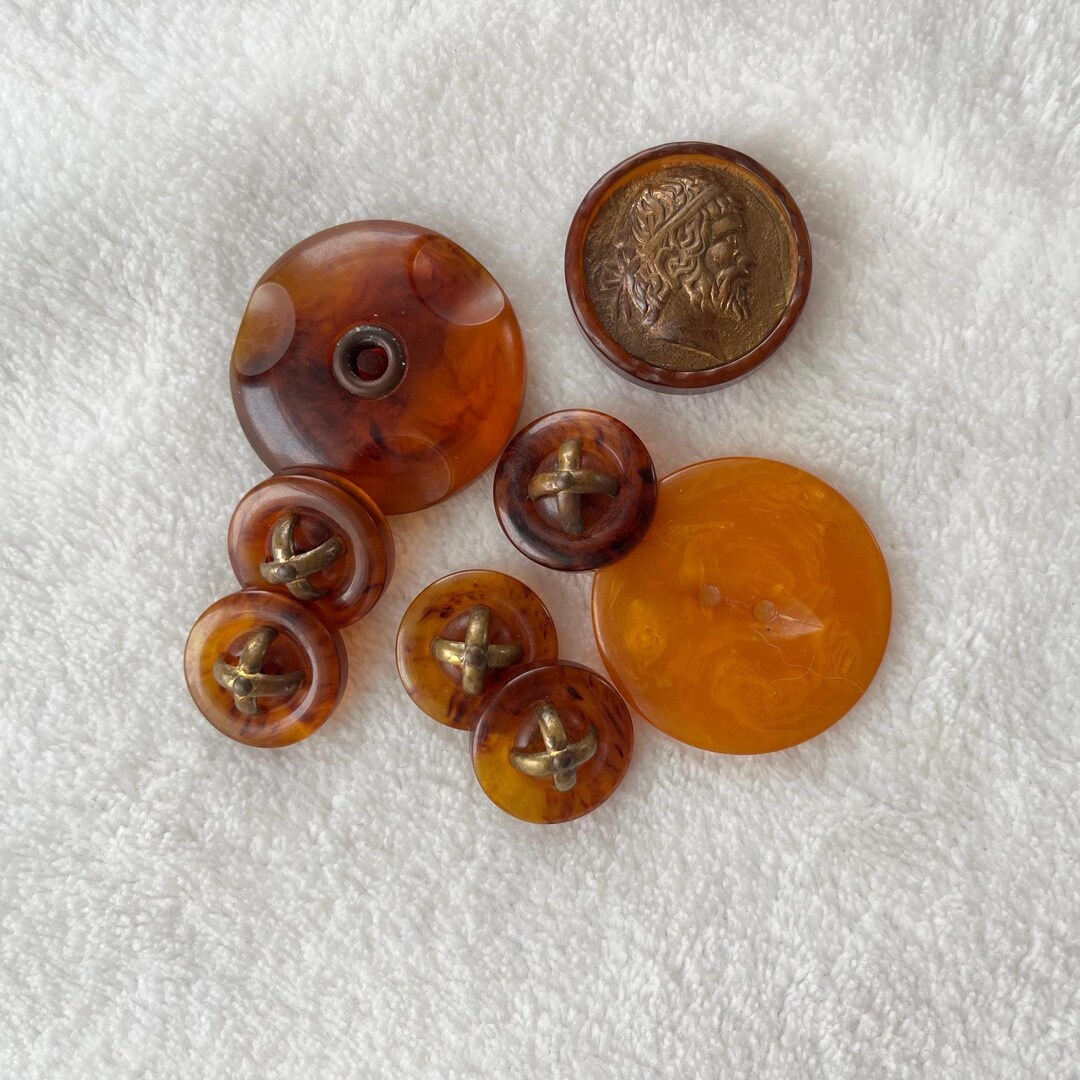 Bakelite Orange Button Mix - Etsy