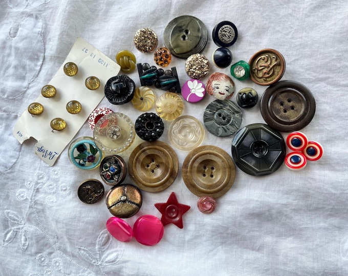 Victorian Jet Glass Buttons - Etsy