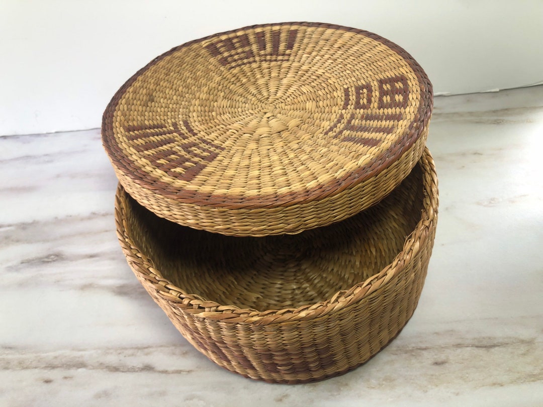 Asian Sweet Grass Sewing Basket - Etsy